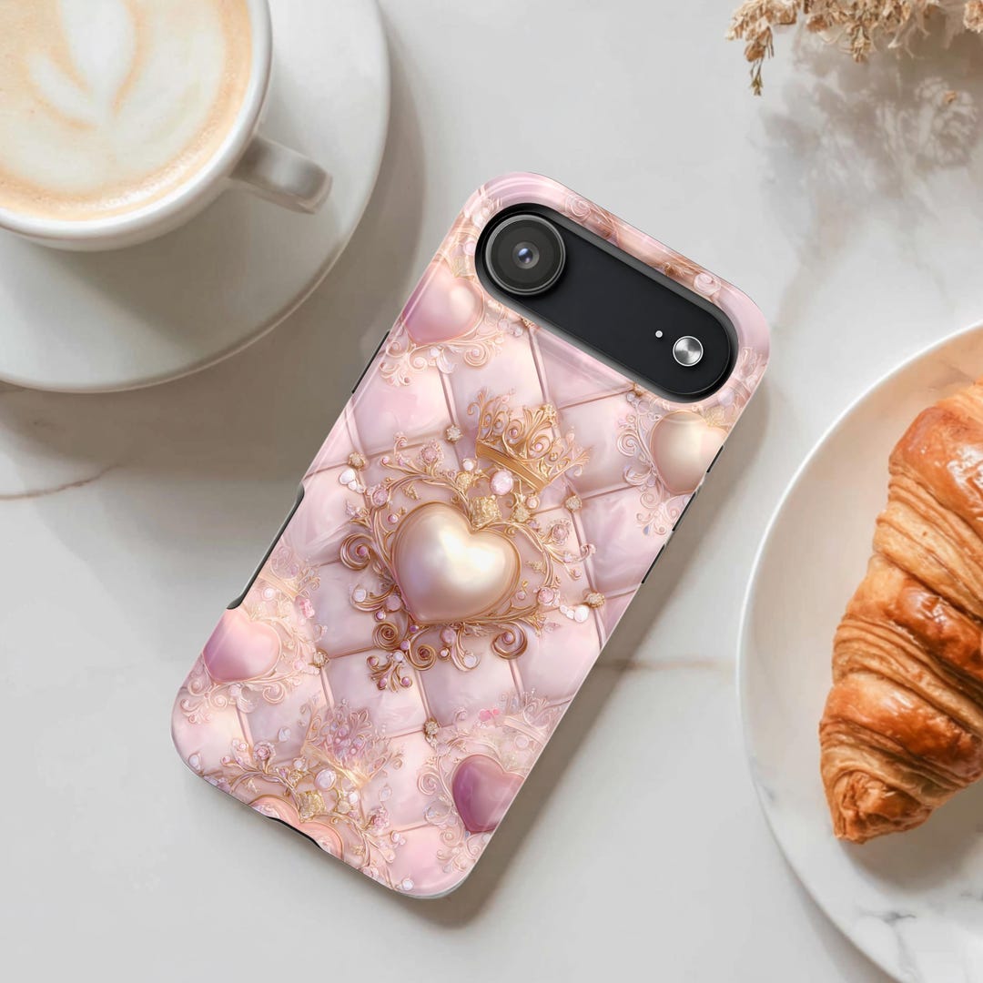 Pink Pastel Baroque Style iPhone Case, Romantic Period Style, Elegant ...