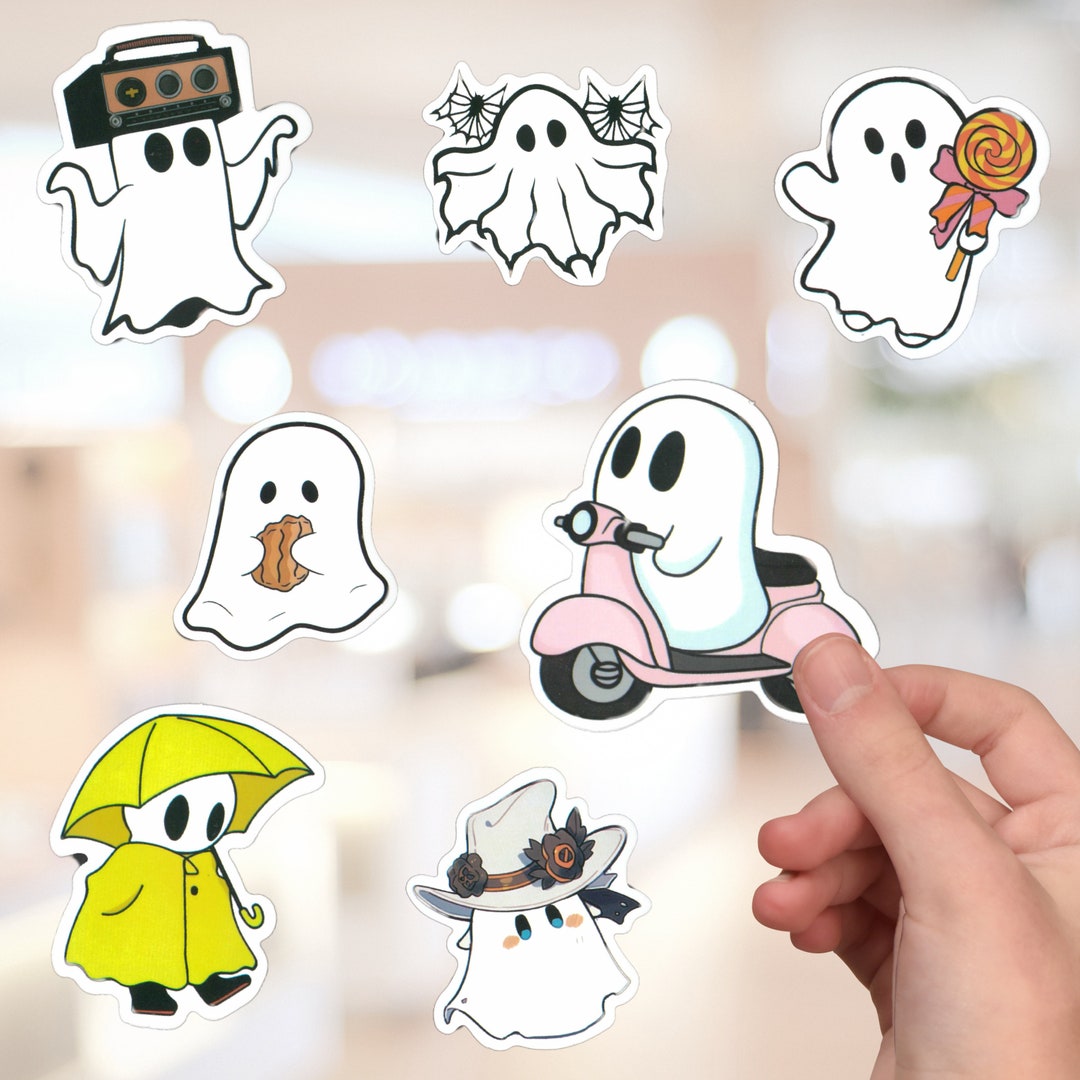 45 Pc Kawaii Ghost Fall Sticker Pack, Cute Halloween Stickers, Teachers ...