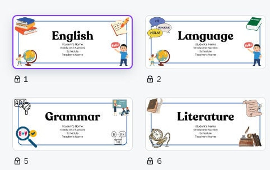 Editable School Subject Notebook/book Sticker Labels Digital Download ...