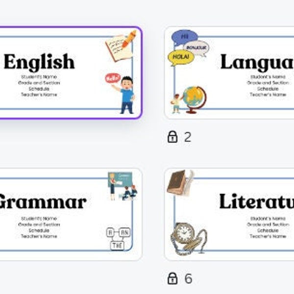 Editable School Subject Notebook/book Sticker Labels Digital Download ...