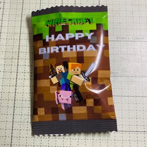 Editable Minecraft Chip Bag Design for Party Favors, Giveaways ...