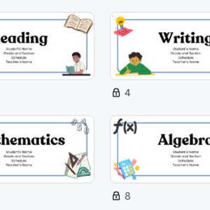 Editable School Subject Notebook/book Sticker Labels Digital Download ...