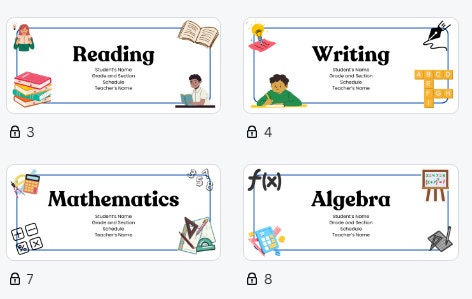 Editable School Subject Notebook/book Sticker Labels Digital Download ...