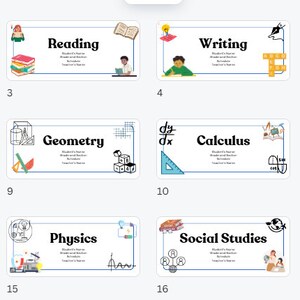 Editable School Subject Notebook/book Sticker Labels Digital Download ...