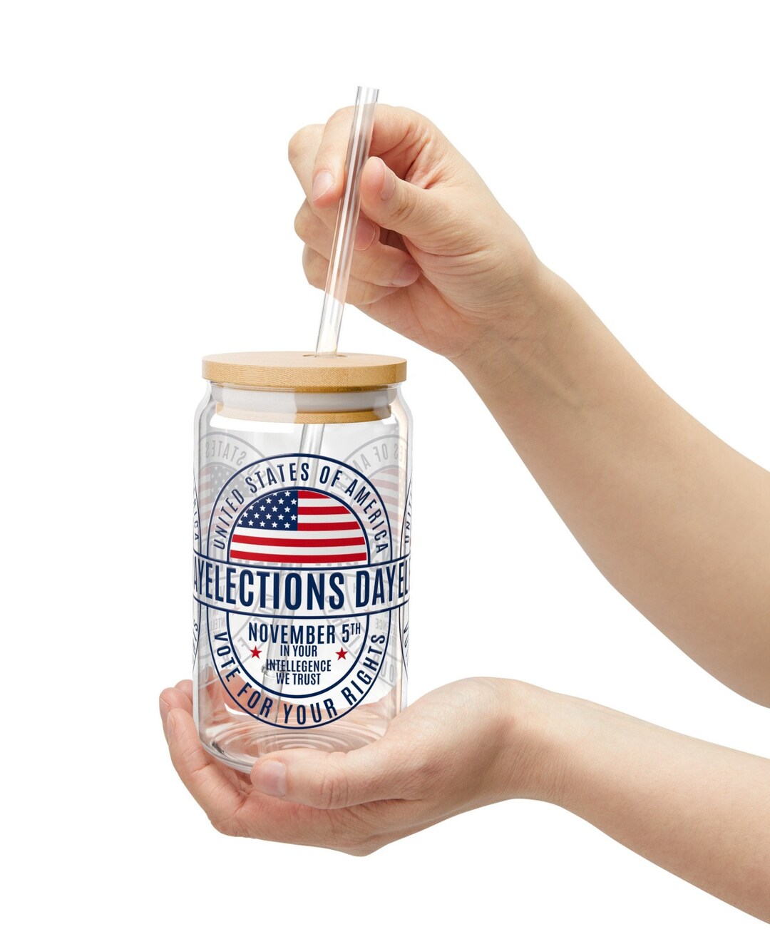 Elections Sipper Glass, Vote for Your Rights Glass, 16 Oz Drinkware ...