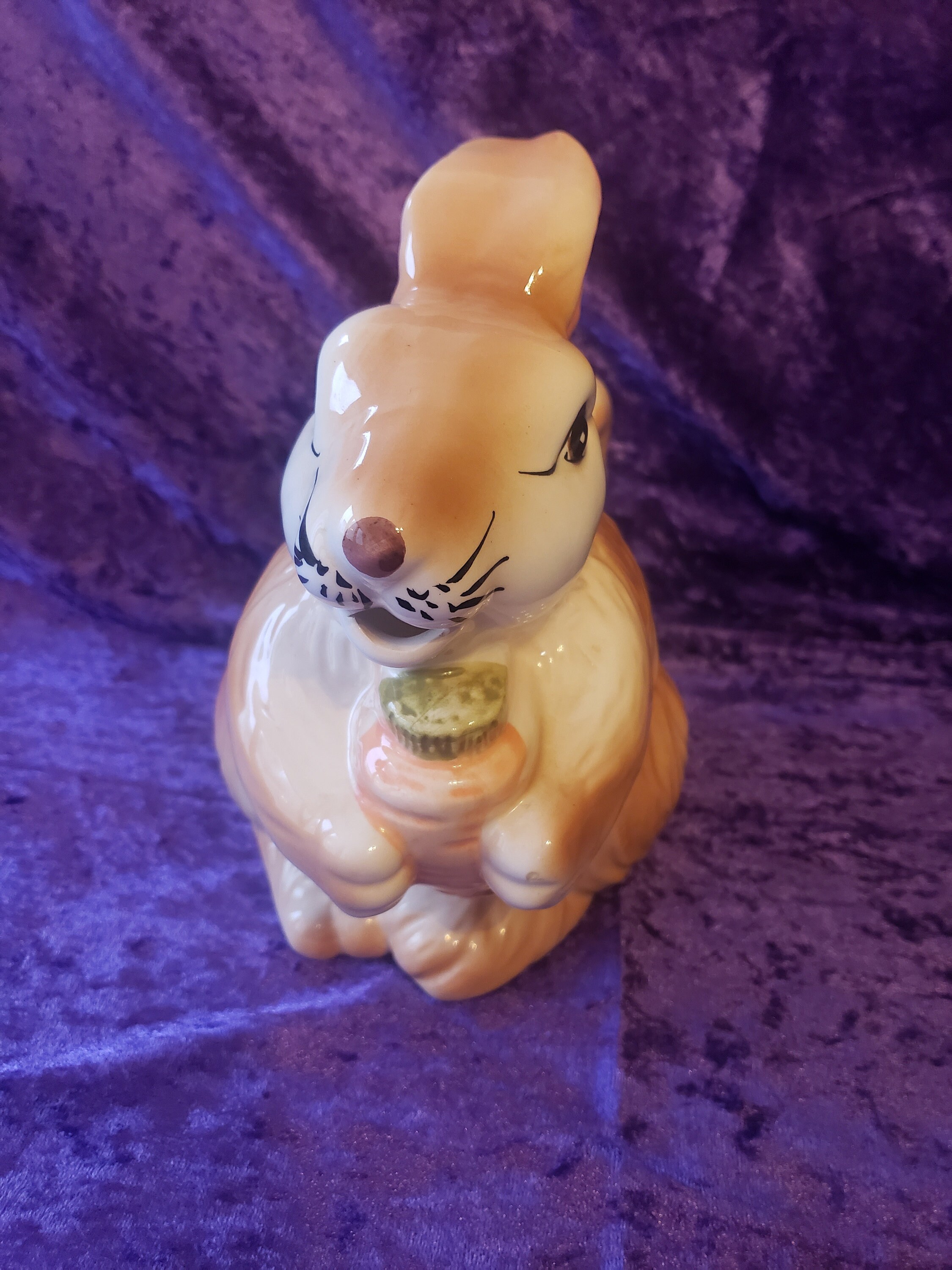 Vintage Large Ceramic Brown Bunny Teapot Pitcher - Etsy