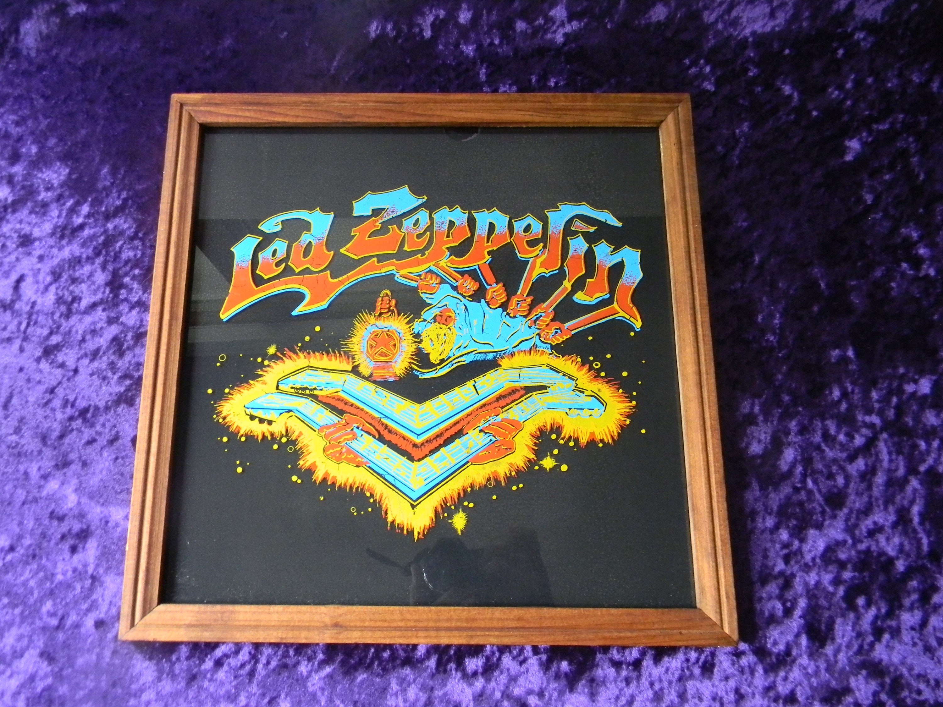 Vintage Led Zeppelin Carnival Art Framed Glass Wizard - Etsy