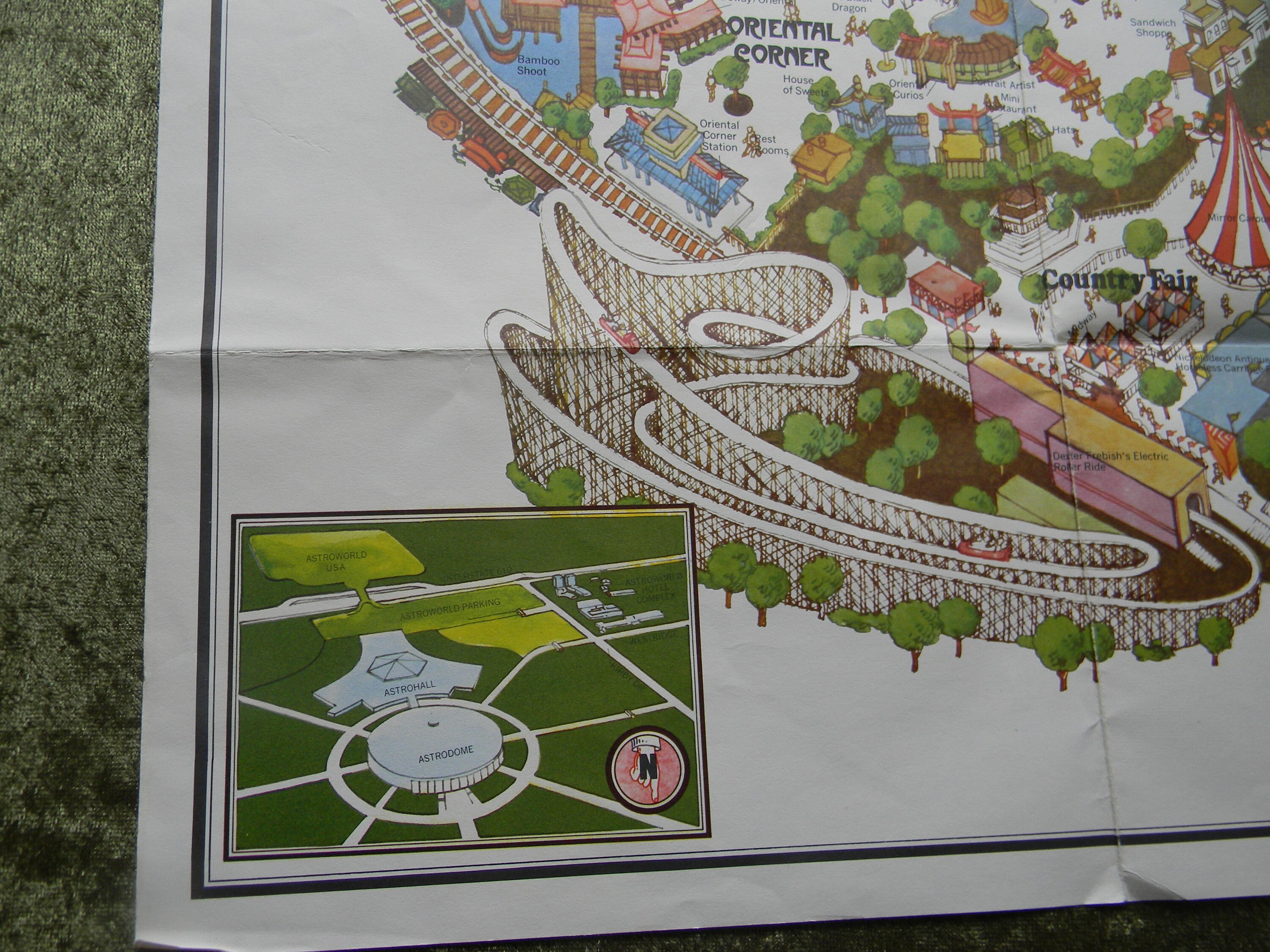 Vintage Astroworld Amusement Park Map 1972 Six Flags - Etsy