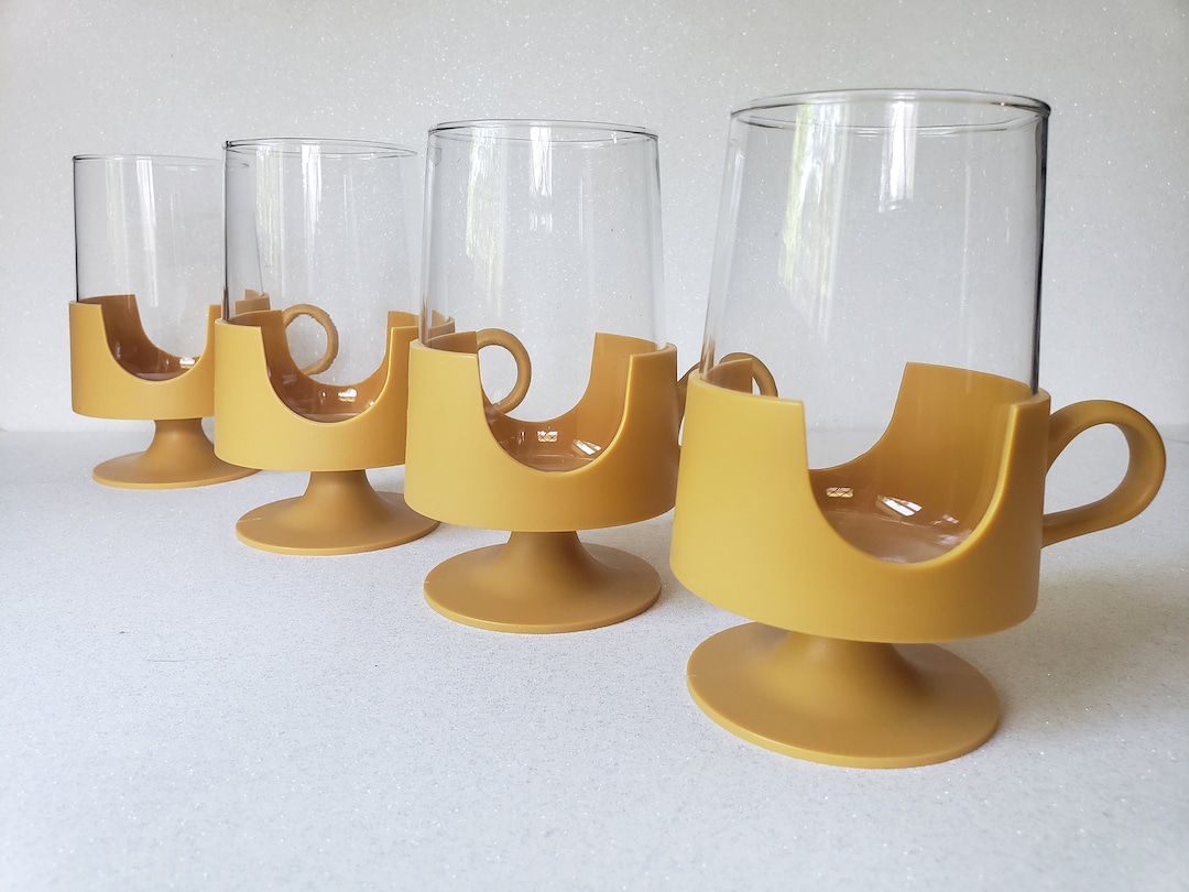 Vintage MCM 1970s Glas-snap Mugs by Corning Set of 4 - Etsy