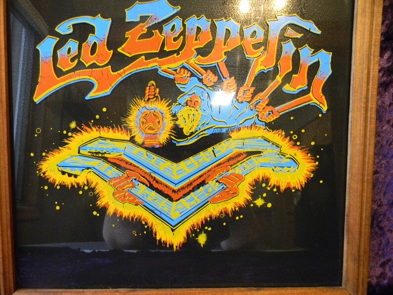 Vintage Led Zeppelin Carnival Art Framed Glass Wizard - Etsy