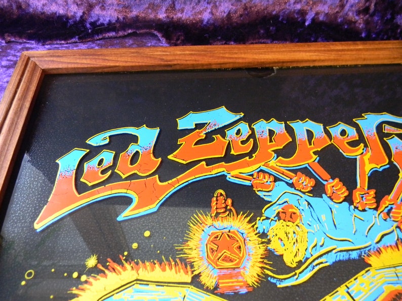 Vintage Led Zeppelin Carnival Art Framed Glass Wizard - Etsy