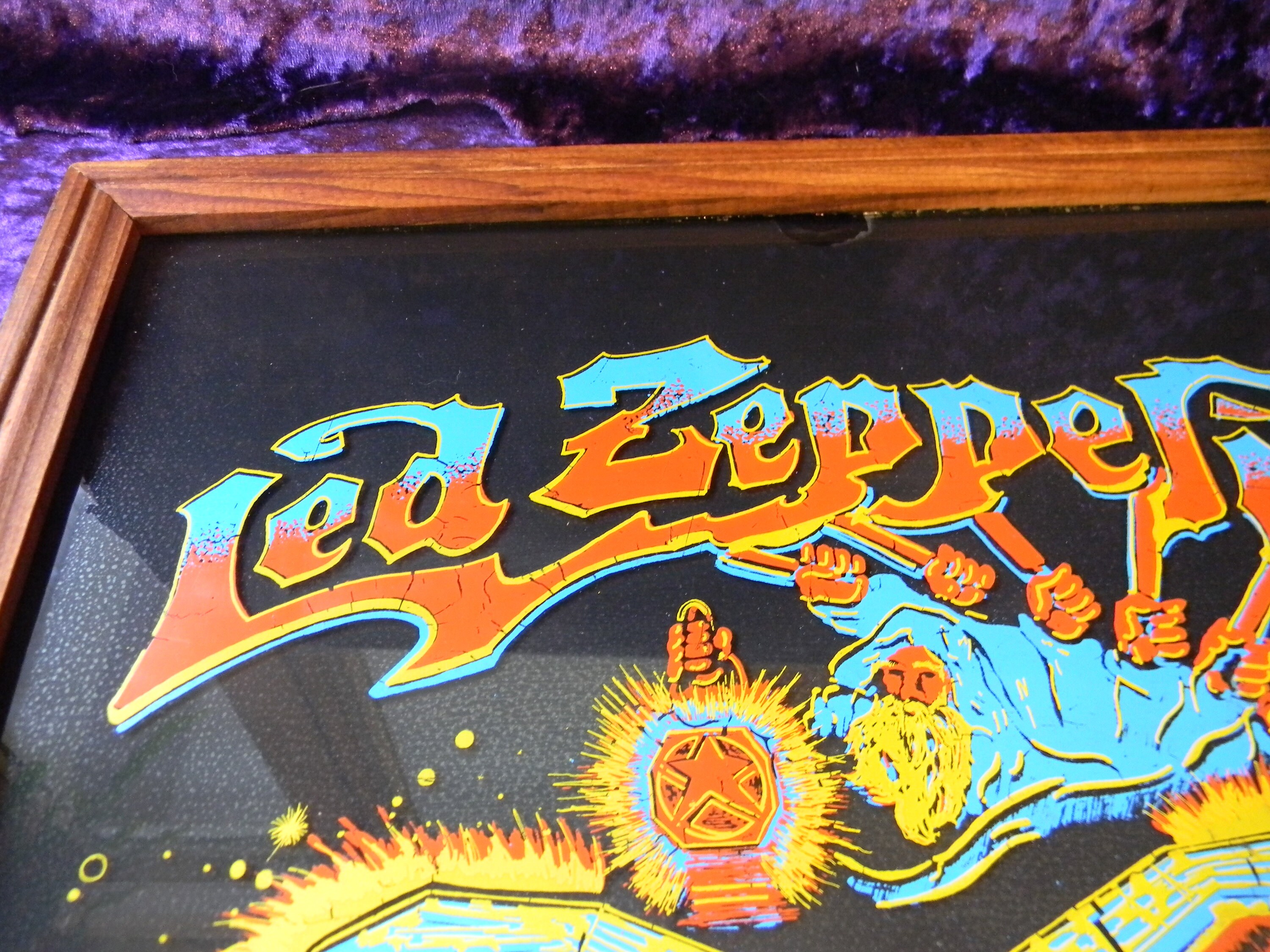 Vintage Led Zeppelin Carnival Art Framed Glass Wizard - Etsy
