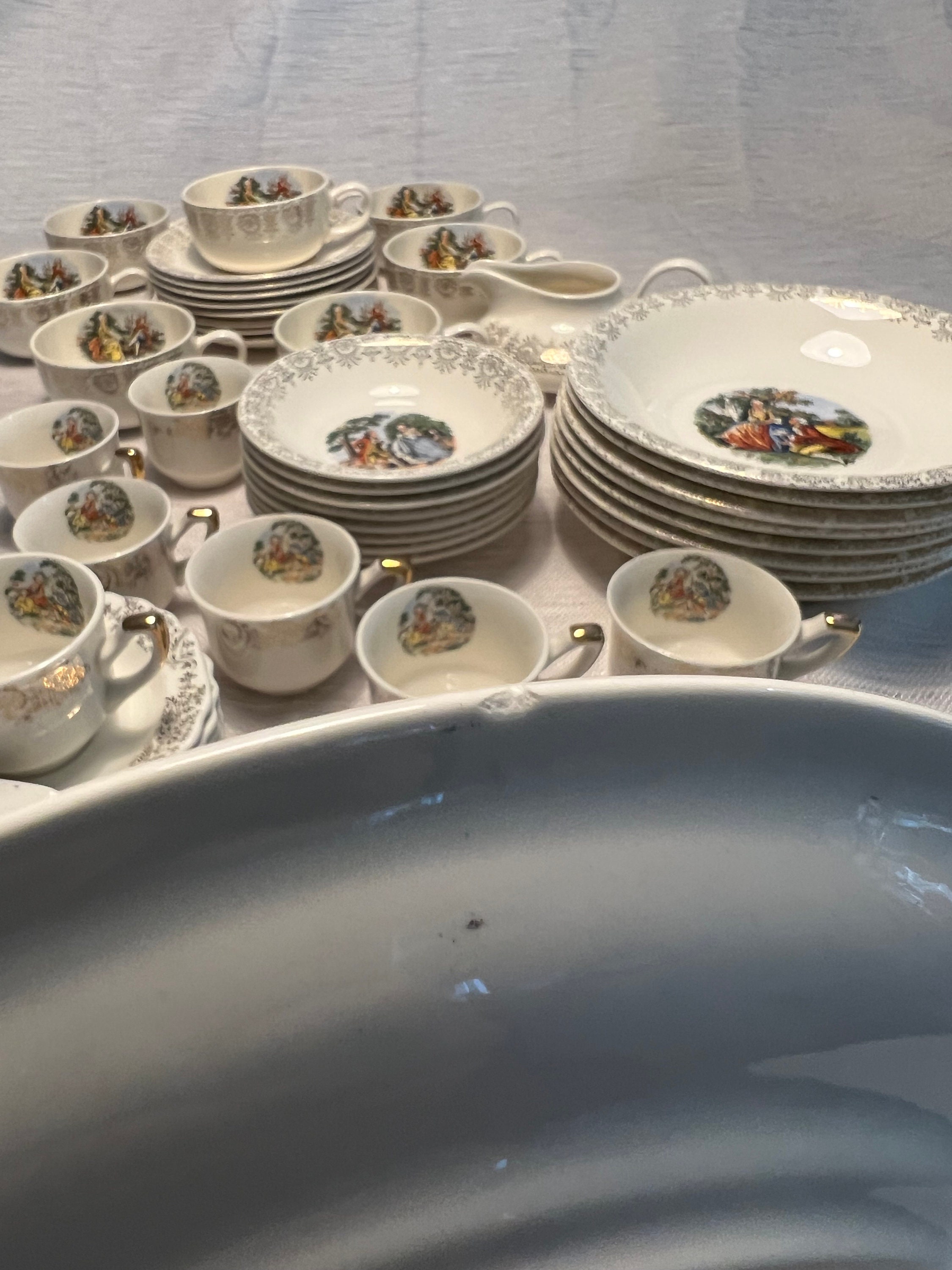 Magnificent 58-piece Vintage Porcelain W.S. George China Dinner ...