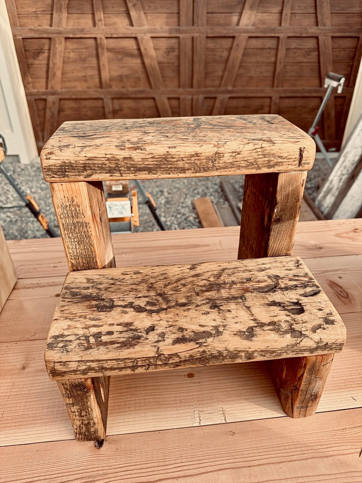 WOODEN STEPSTOOL - Reclaimed Barnwood - Child Size - Etsy