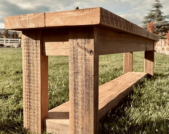 20 FT Solid Wooden Redwood Long Bench for Both Indoor and Outdoor Use ...