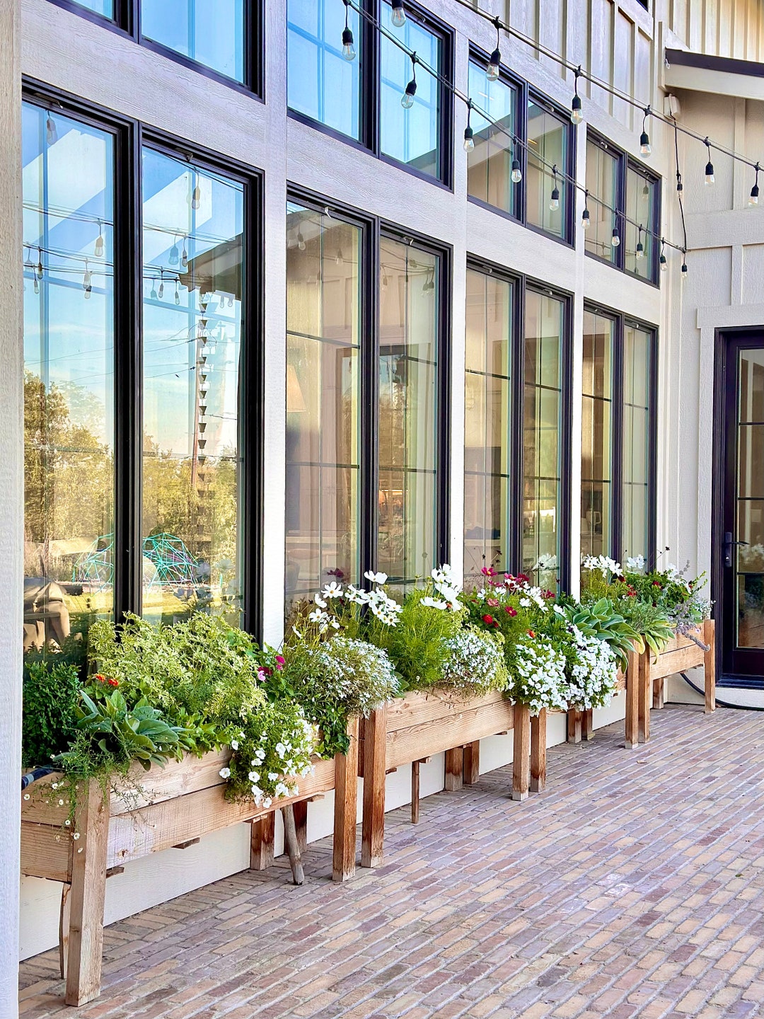 WOODEN PLANTER - Customizable No-damage Window Box or Container Garden ...