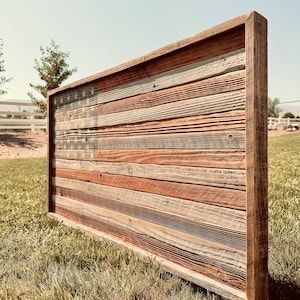 LARGE BARNWOOD FLAG - Rustic Solid Wood American Flag - Etsy