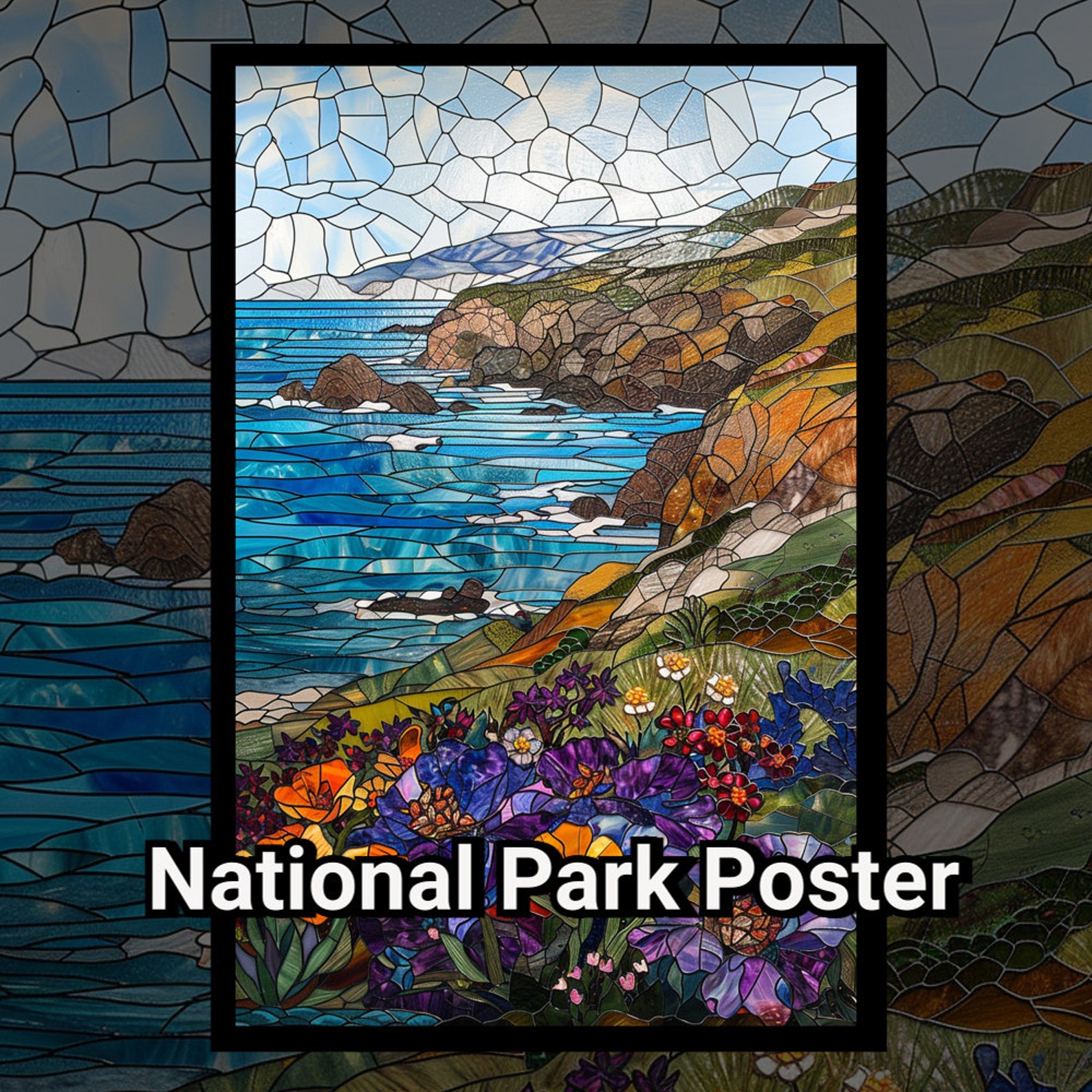 Channel Islands National Park Poster 11x17 Inches Beautiful Stained ...