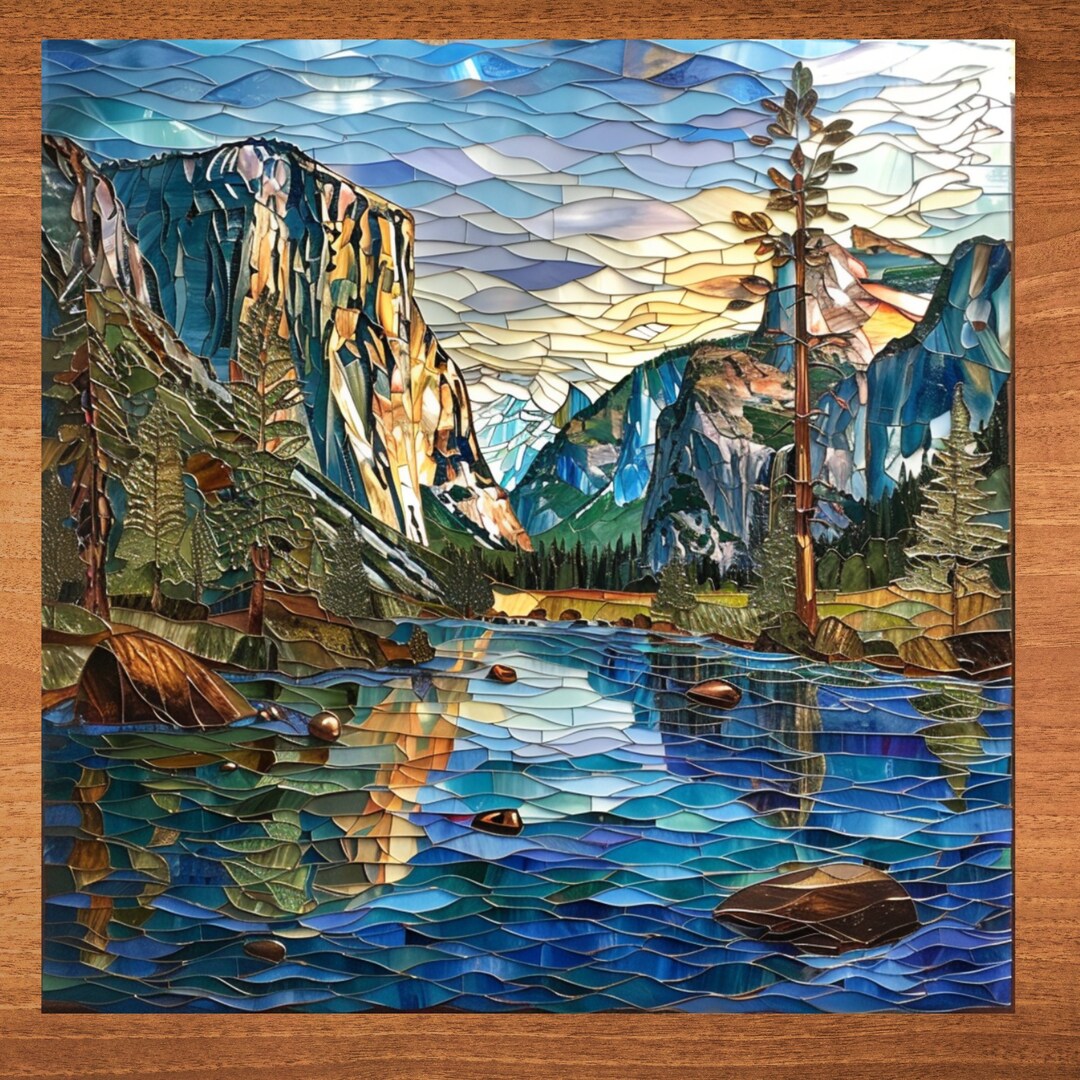 Yosemite National Park Glossy Ceramic Tile Art Gift for Nature Park ...