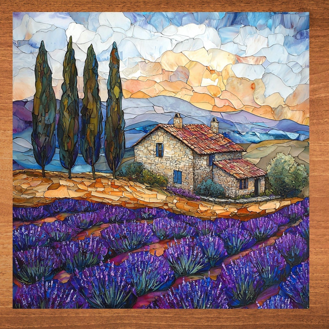 Provence Fields Ceramic Art Tile Beautiful Vista Gift for Traveler ...