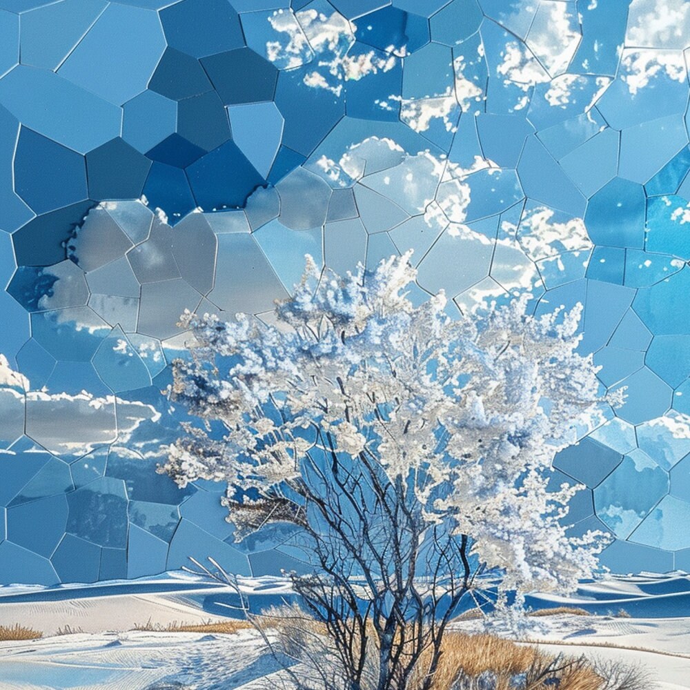 White Sands National Park Poster 11x17 Inches Beautiful Stained Glass ...