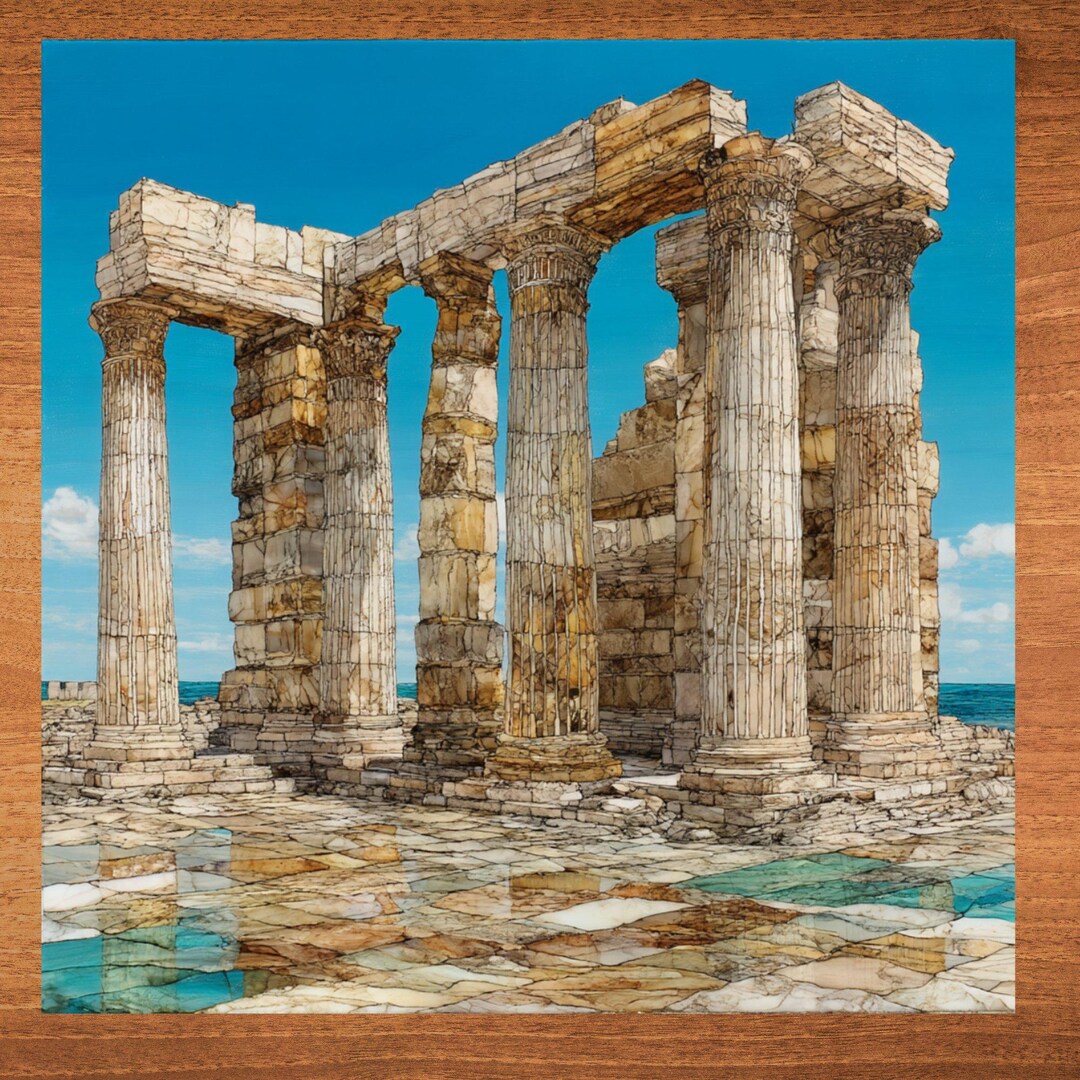 Acropolis of Athens Greece Ceramic Art Tile World Heritage Site Gift ...