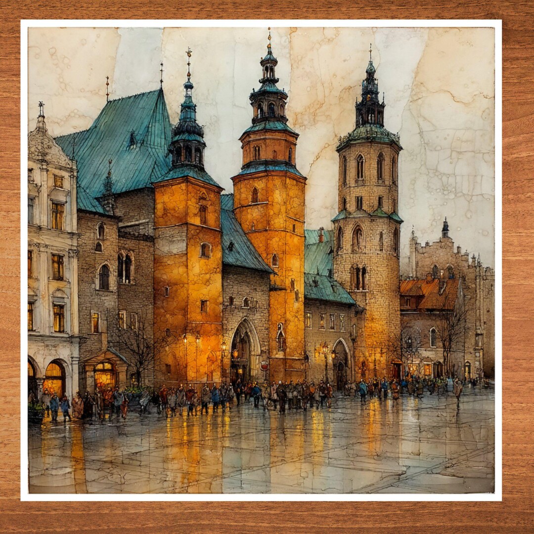 Krakow Poland Ceramic Art Tile World Heritage Site Gift for Art Lovers ...