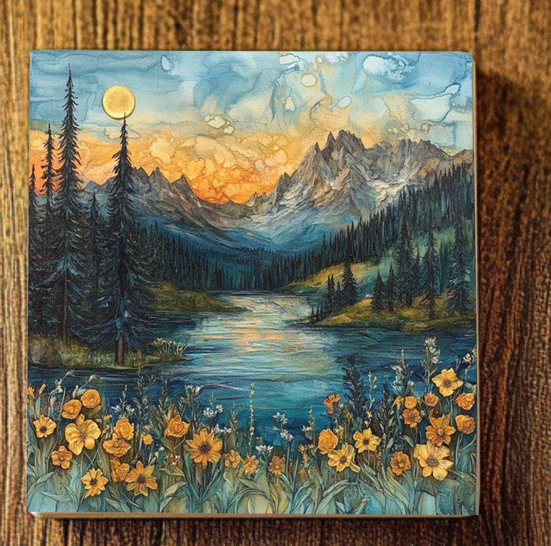 North Cascades National Park Ceramic Coaster Beautiful Park Vistas Gift ...