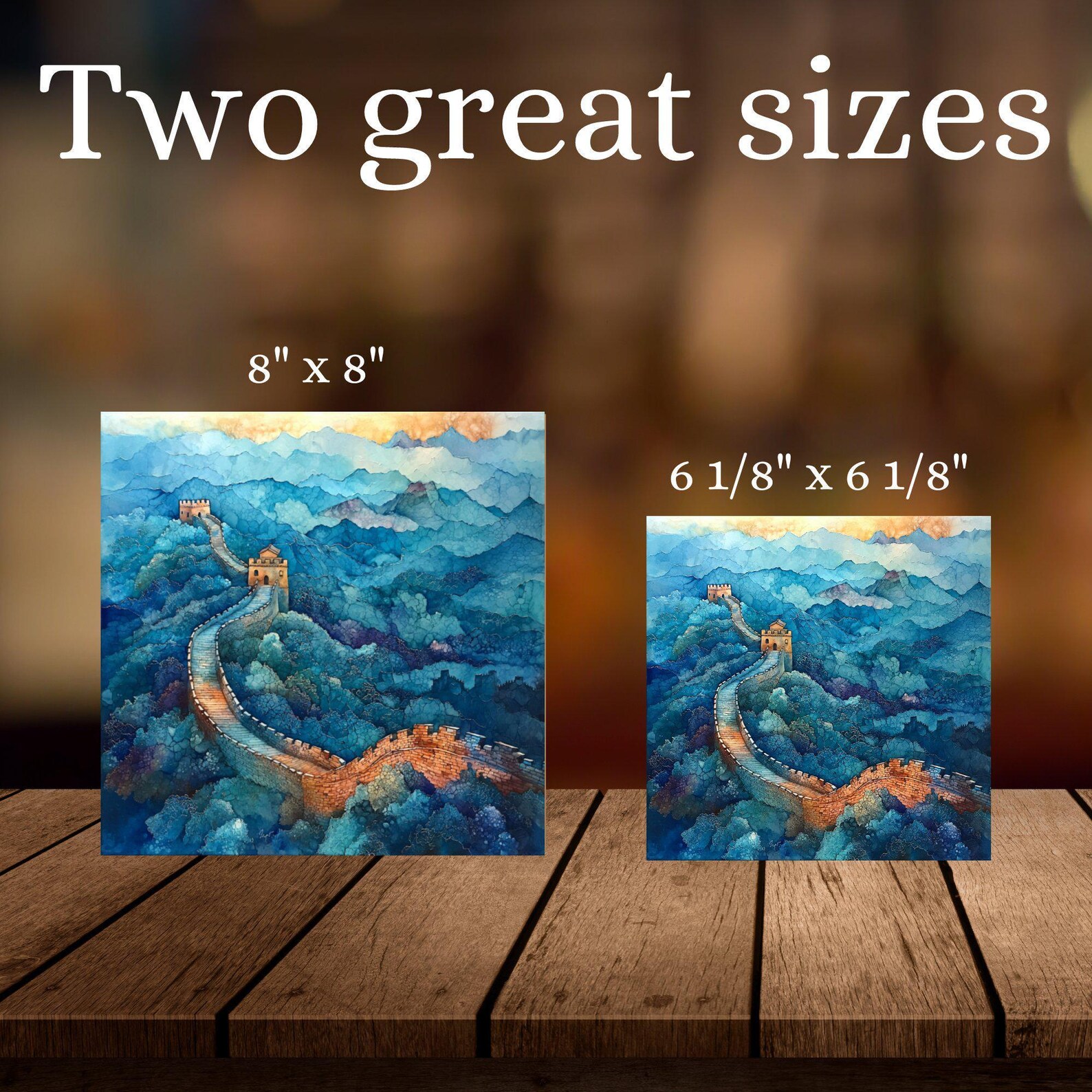 Great Wall Ceramic Art Tile Beautiful Vista Gift for Traveler Nature ...