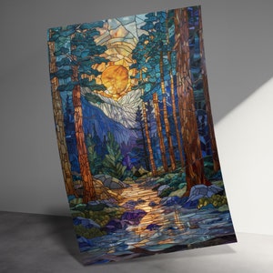 Sequoia National Park Poster 11x17 Inches Beautiful Stained Glass Look ...