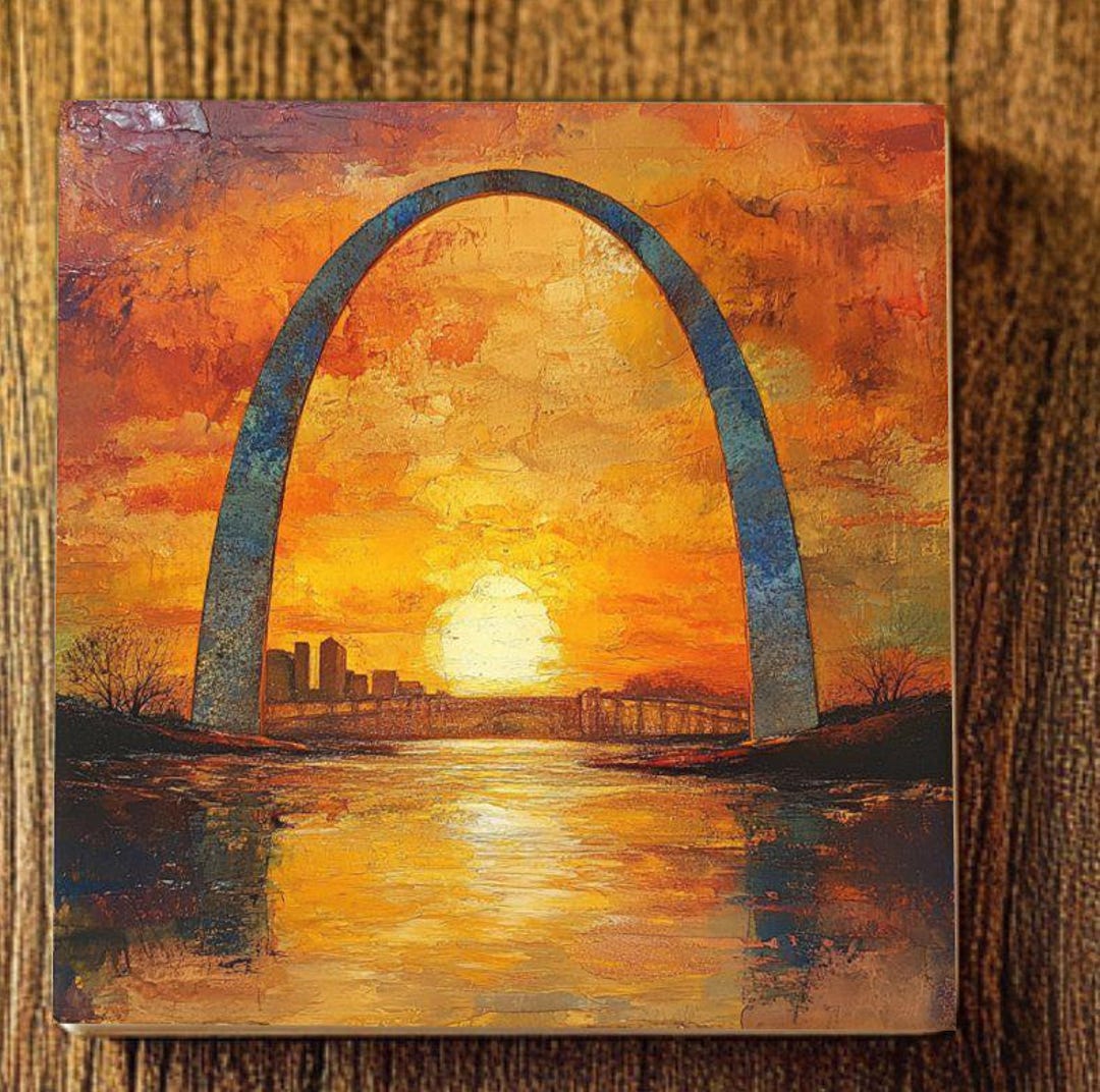Gateway Arch National Park Ceramic Coaster Beautiful Park Vistas Gift ...