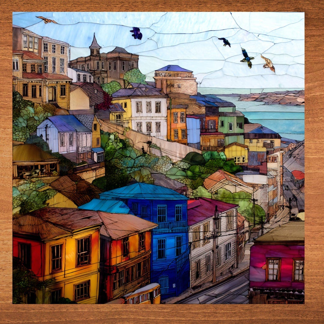 Valparaso Chile Ceramic Art Tile Wall Decor Size From 4 to 12 Inches ...