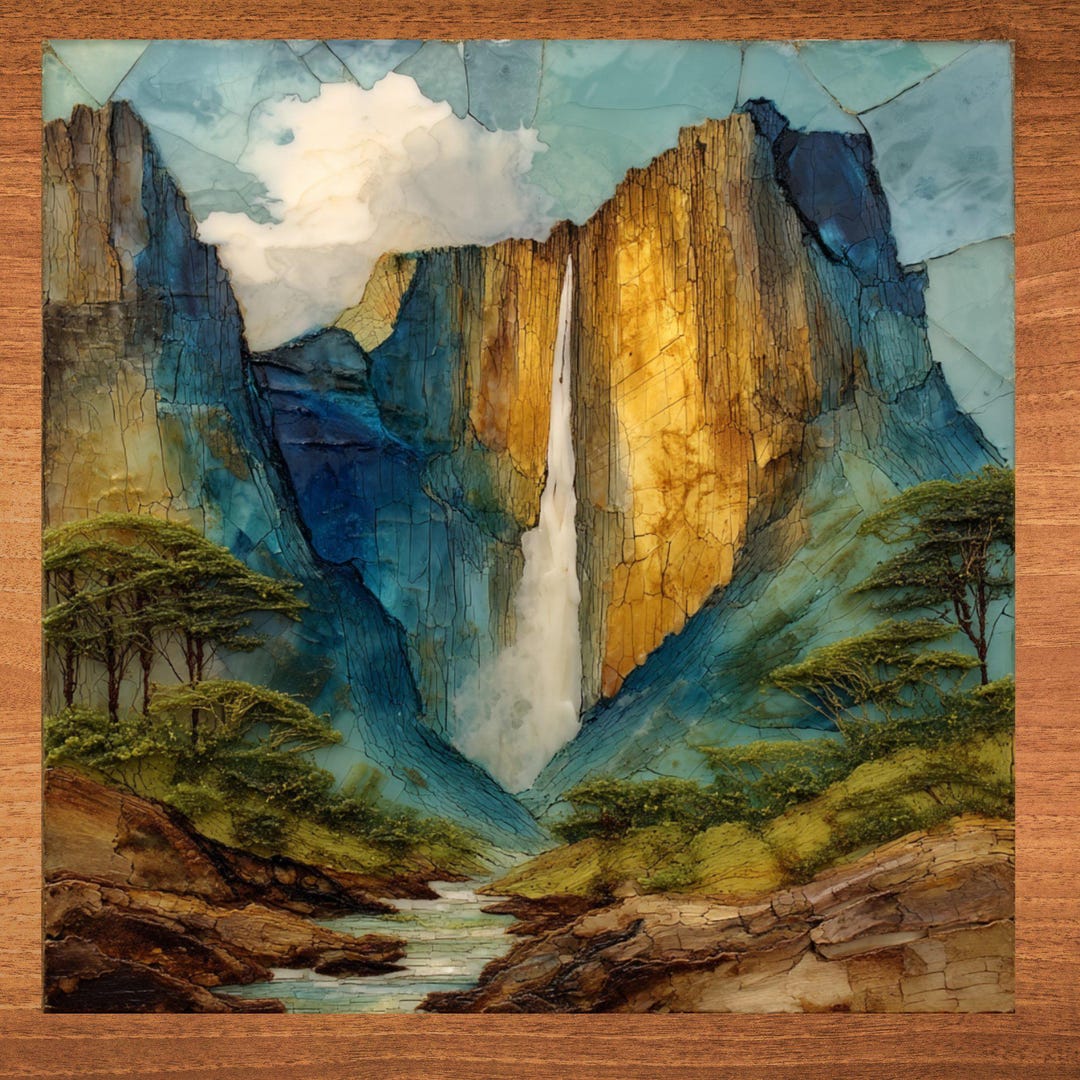 Canaima Venezuela Ceramic Art Tile World Heritage Site Gift for Art ...