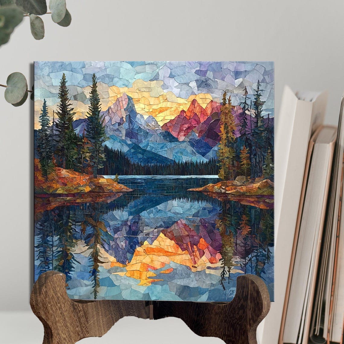 Twin Lakes Gates of Arctic Ceramic Art Tile Beautiful Vista Gift for ...