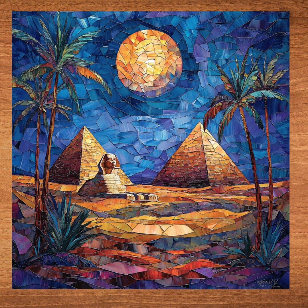 Pyramids Ceramic Art Tile Beautiful Vista Gift for Traveler Nature ...