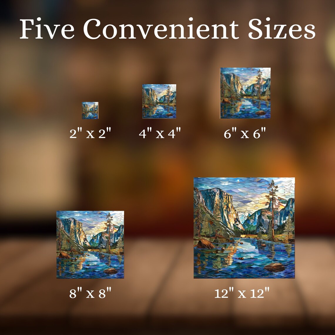 Yosemite National Park Glossy Ceramic Tile Art Gift for Nature Park ...