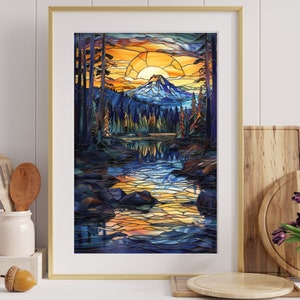 Lassen Volcanic National Park Poster 11x17 Inches Beautiful Stained ...