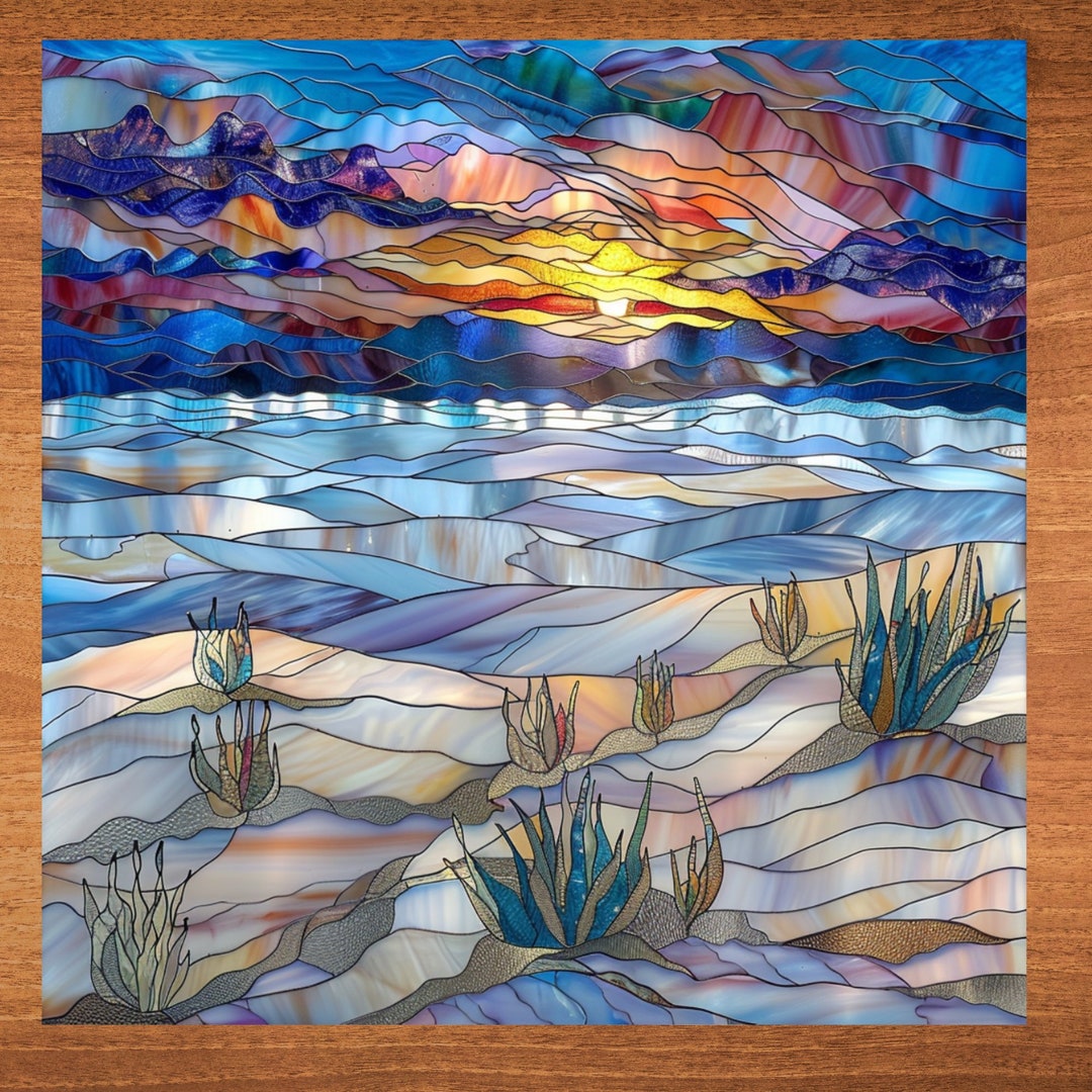 White Sands National Park Glossy Ceramic Tile Art Gift for Nature Park ...