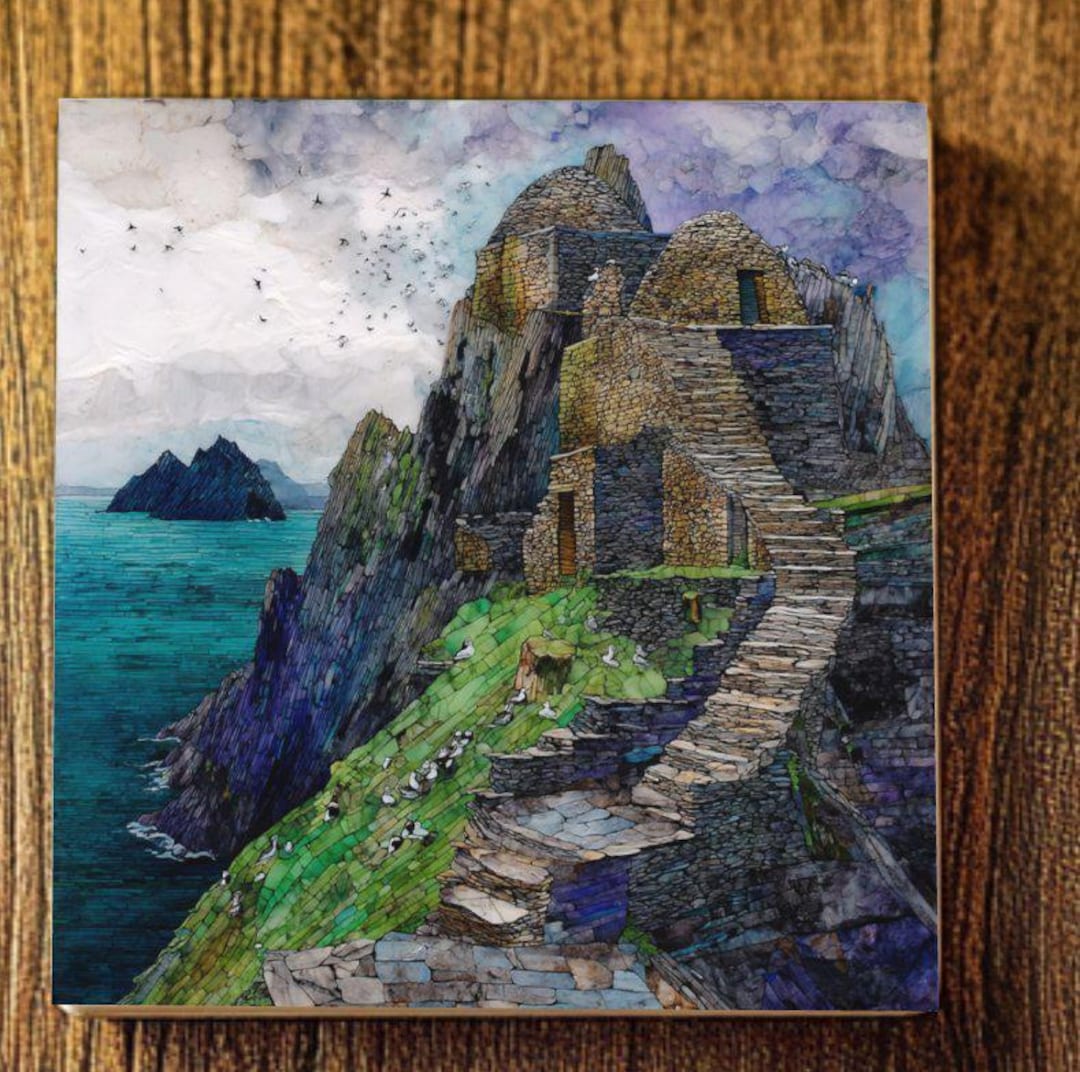 Skellig Michael Ireland Ceramic Coaster Beautiful Vistas of the World ...
