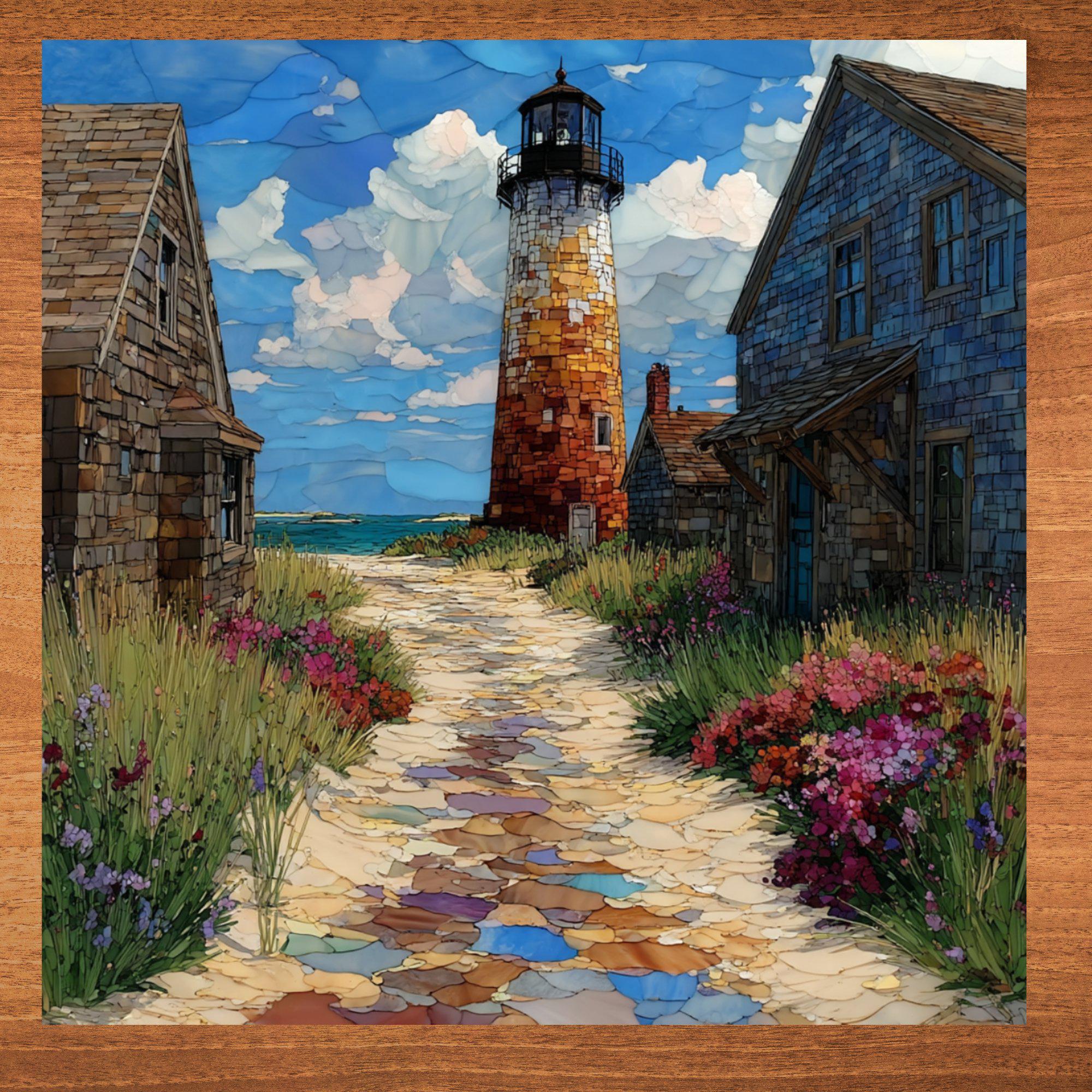 Brant Point Light Nantucket Massachusetts Ceramic Art Tile Nature Lover ...