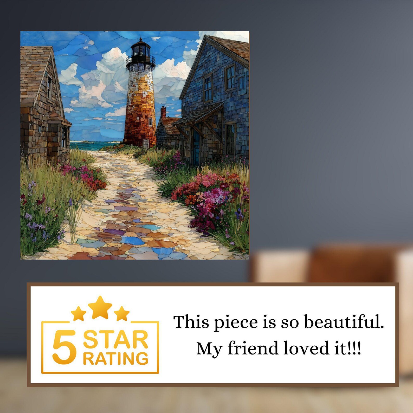 Brant Point Light Nantucket Massachusetts Ceramic Art Tile Nature Lover ...