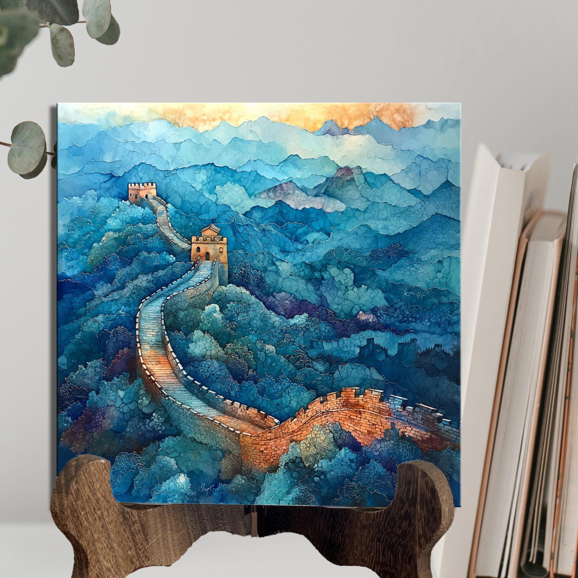 Great Wall Ceramic Art Tile Beautiful Vista Gift for Traveler Nature ...