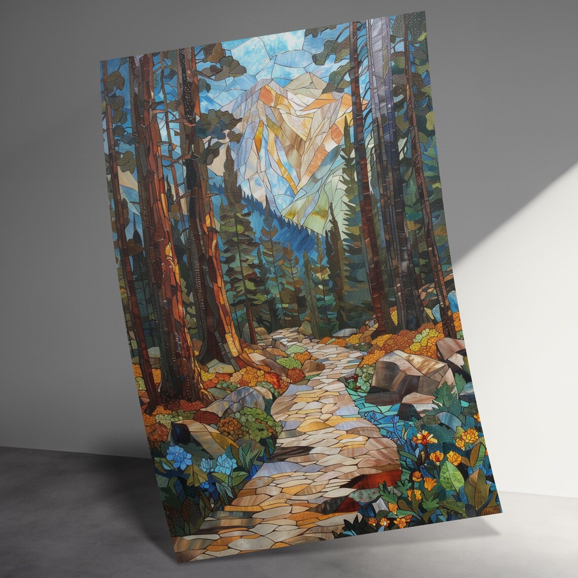 Sequoia National Park Poster 11x17 Inches Beautiful Stained Glass Look ...