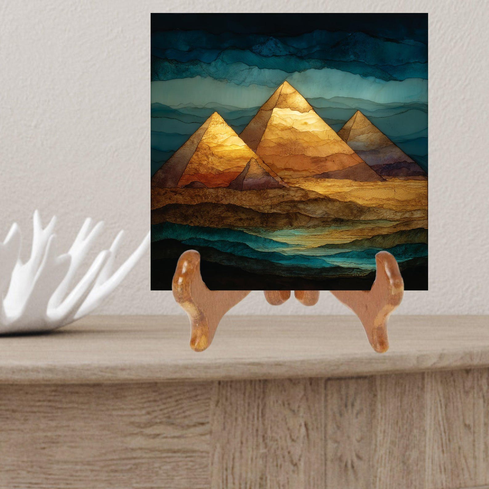 Pyramids of Giza Egypt Ceramic Art Tile World Heritage Site Gift for ...