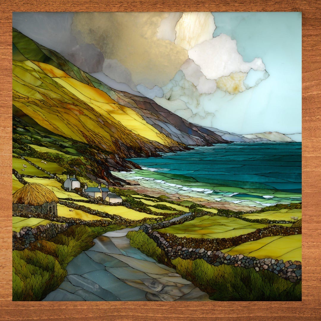 Dingle Peninsula Ireland Ceramic Art Tile Wall Decor Size From 4 to 12 ...