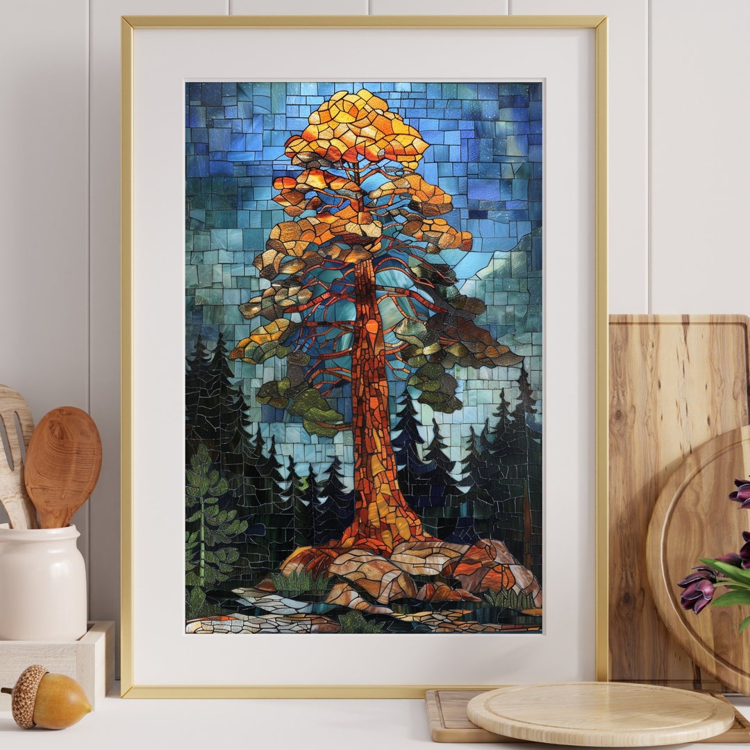 Sequoia National Park Poster 11x17 Inches Beautiful Stained Glass Look ...