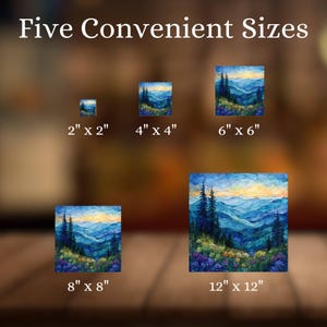 Newfound Gap Great Smoky Mountains Ceramic Art Tile Beautiful Vista ...