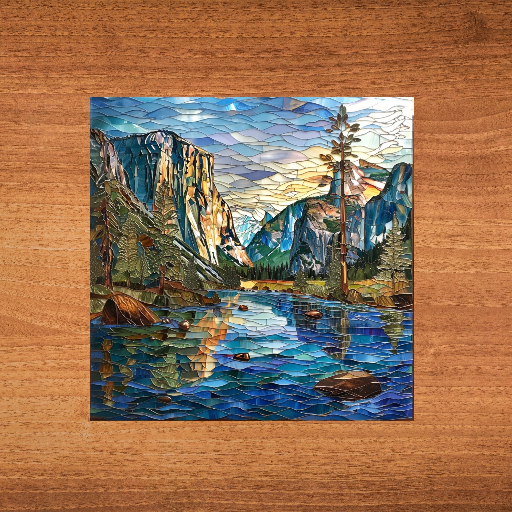 Yosemite National Park Glossy Ceramic Tile Art Gift for Nature Park ...