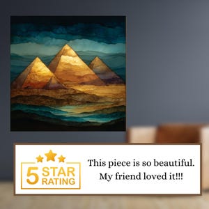 Pyramids of Giza Egypt Ceramic Art Tile World Heritage Site Gift for ...