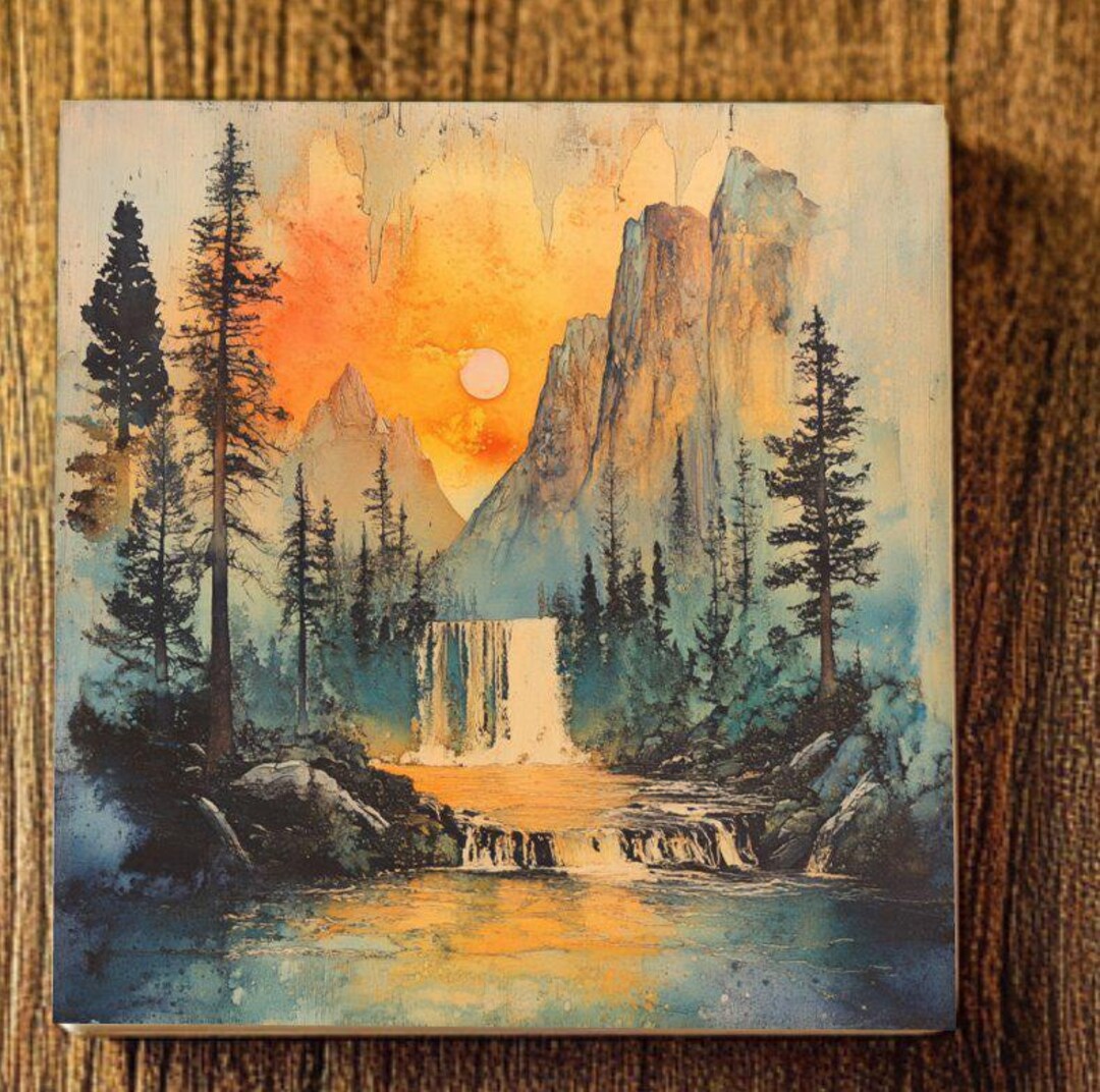 Yosemite National Park Ceramic Coaster Beautiful Park Vistas Gift for ...